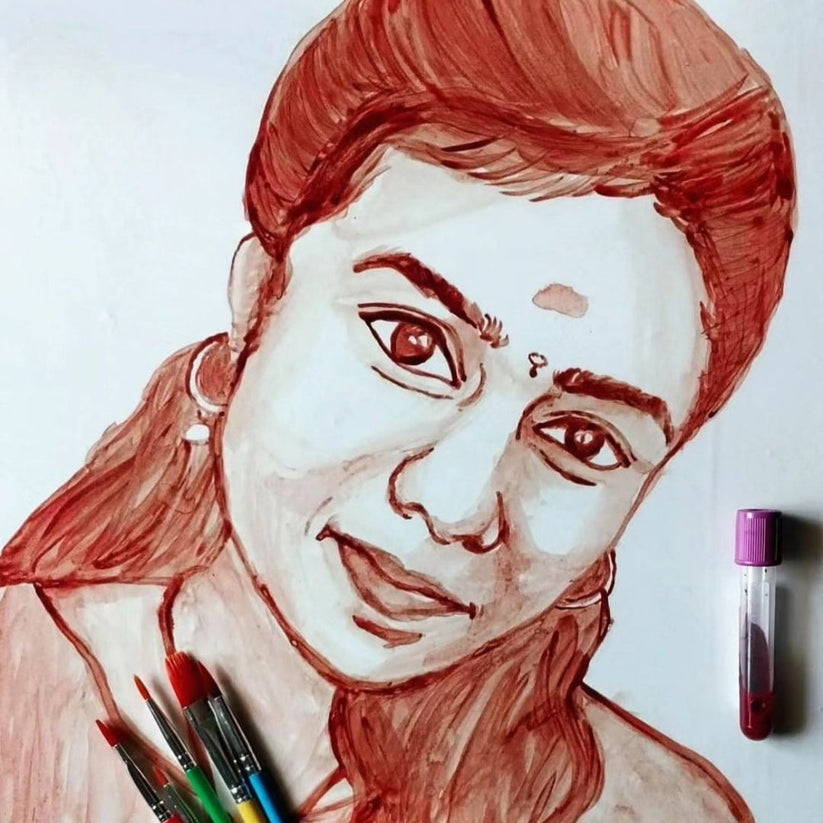 Blood Art | Unique Handmade Customized Painting | Giftify